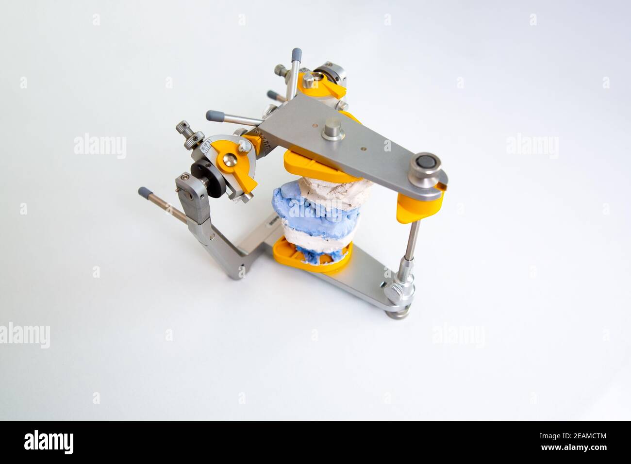 Articulatory dental equipment for braces, with a prosthetic jaw Stock ...