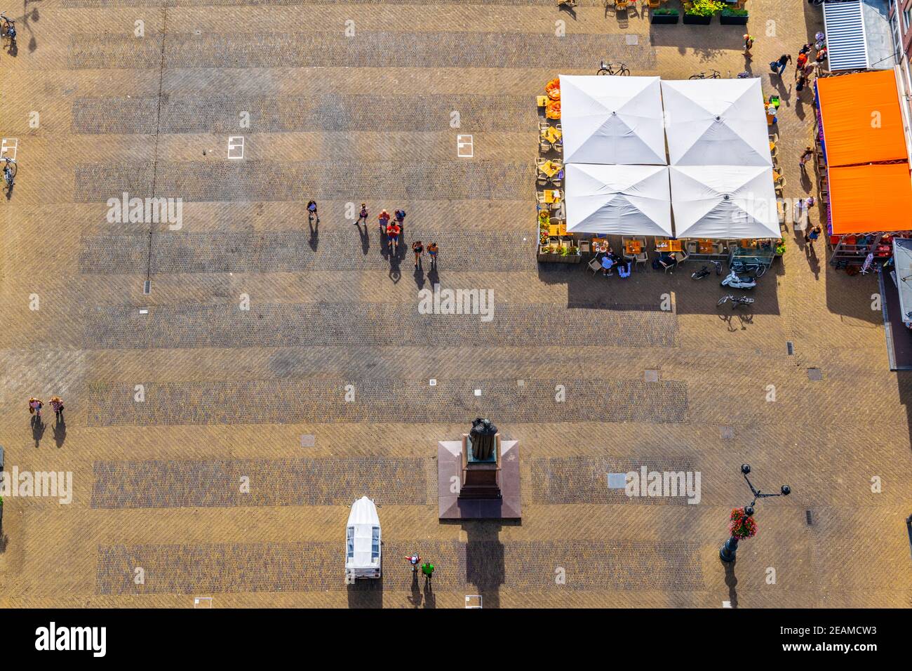 Aerial view of the main square in Delft, Netherlands Stock Photo - Alamy