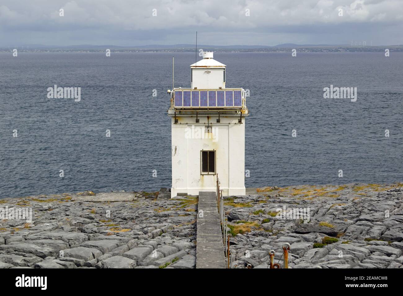 Wild Atlantic Way Black Head Lighthouse on Galway Bay Stock Photo - Alamy