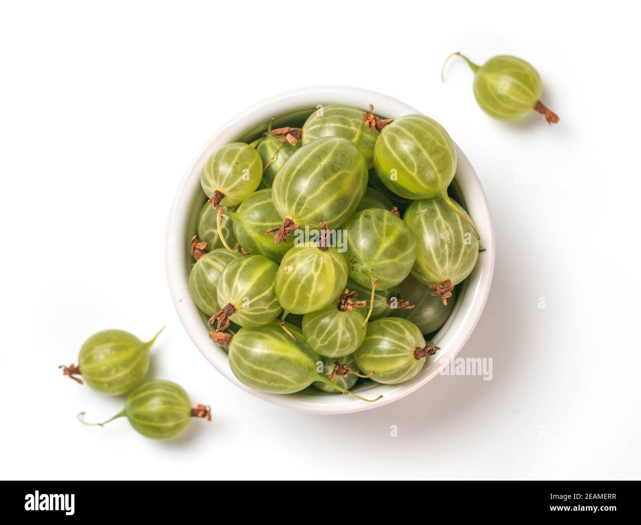 gooseberry in bowl isolated Stock Photo - Alamy