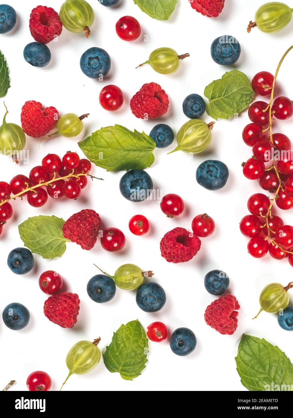 Various fresh summer berries pattern Stock Photo - Alamy