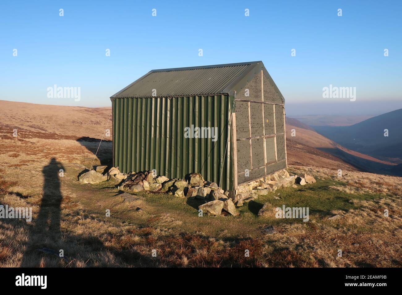 Great Lingy Hut bothy. Winter time. the Cumbria Way Long Distance ...