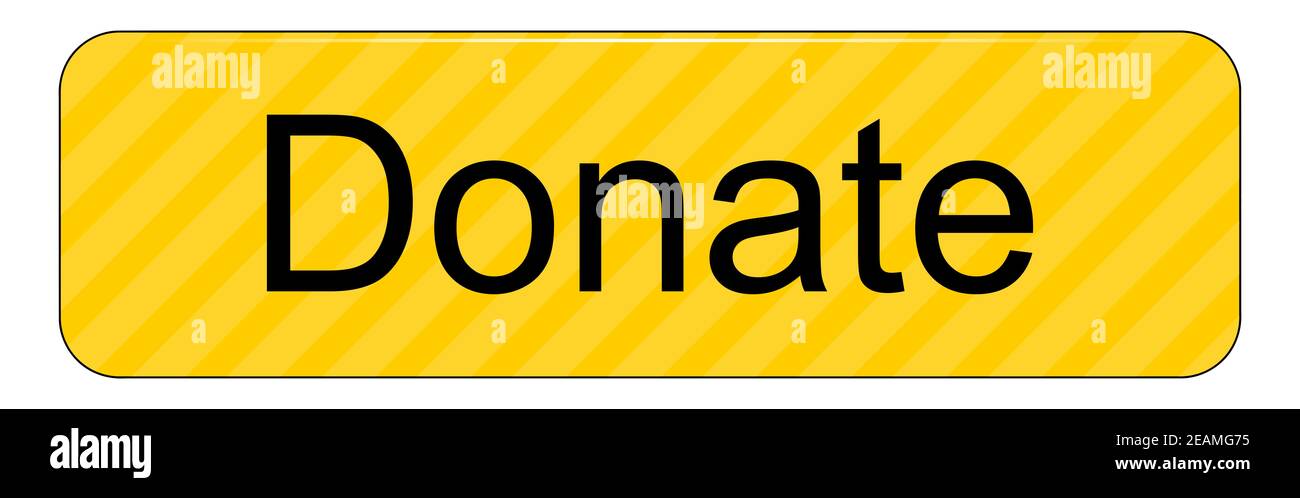 yellow Donate Button on white background â€“ illustration Stock Photo ...