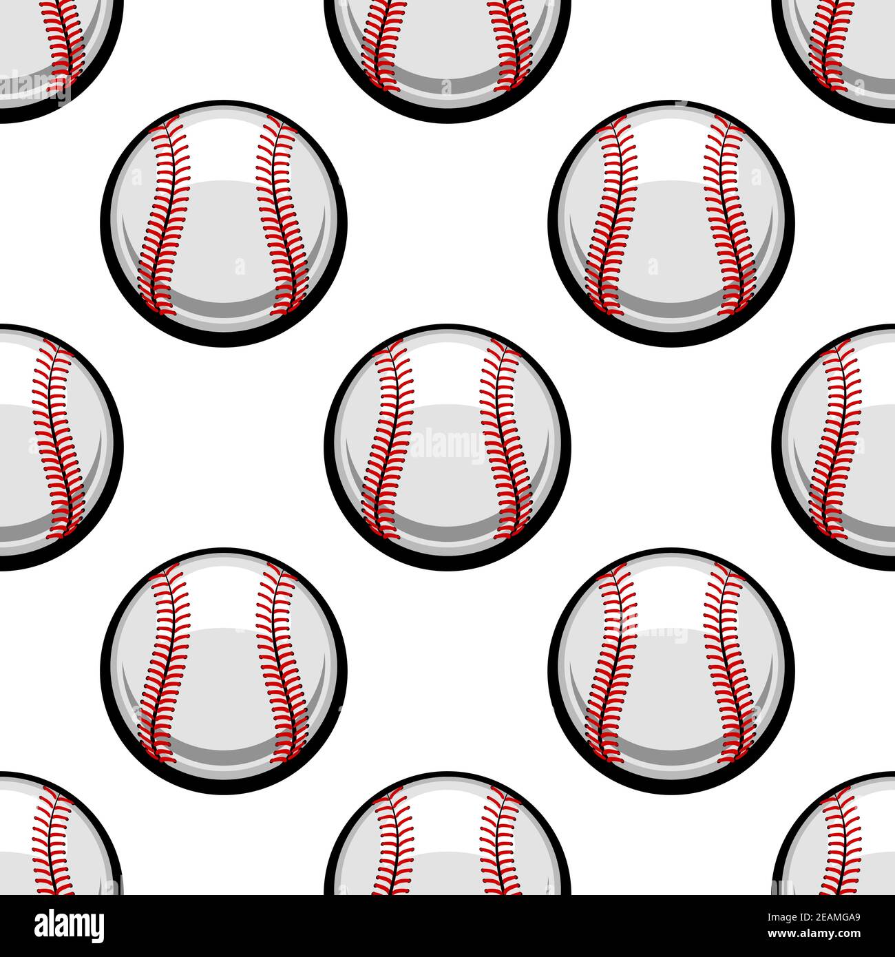 Seamless background pattern of baseball balls with red stitching in ...