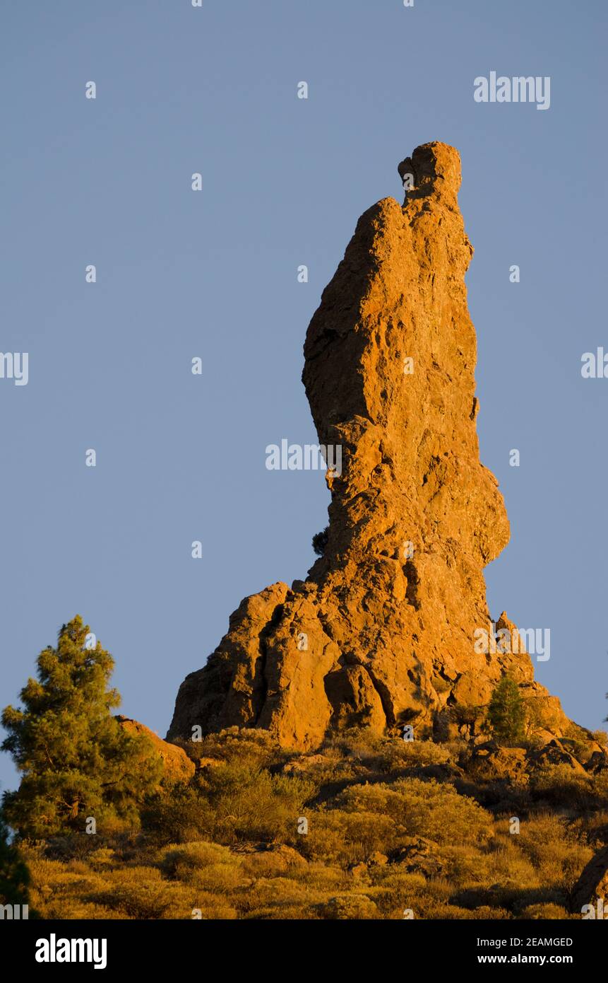 El Fraile rock in The Nublo Natural Monument Stock Photo - Alamy
