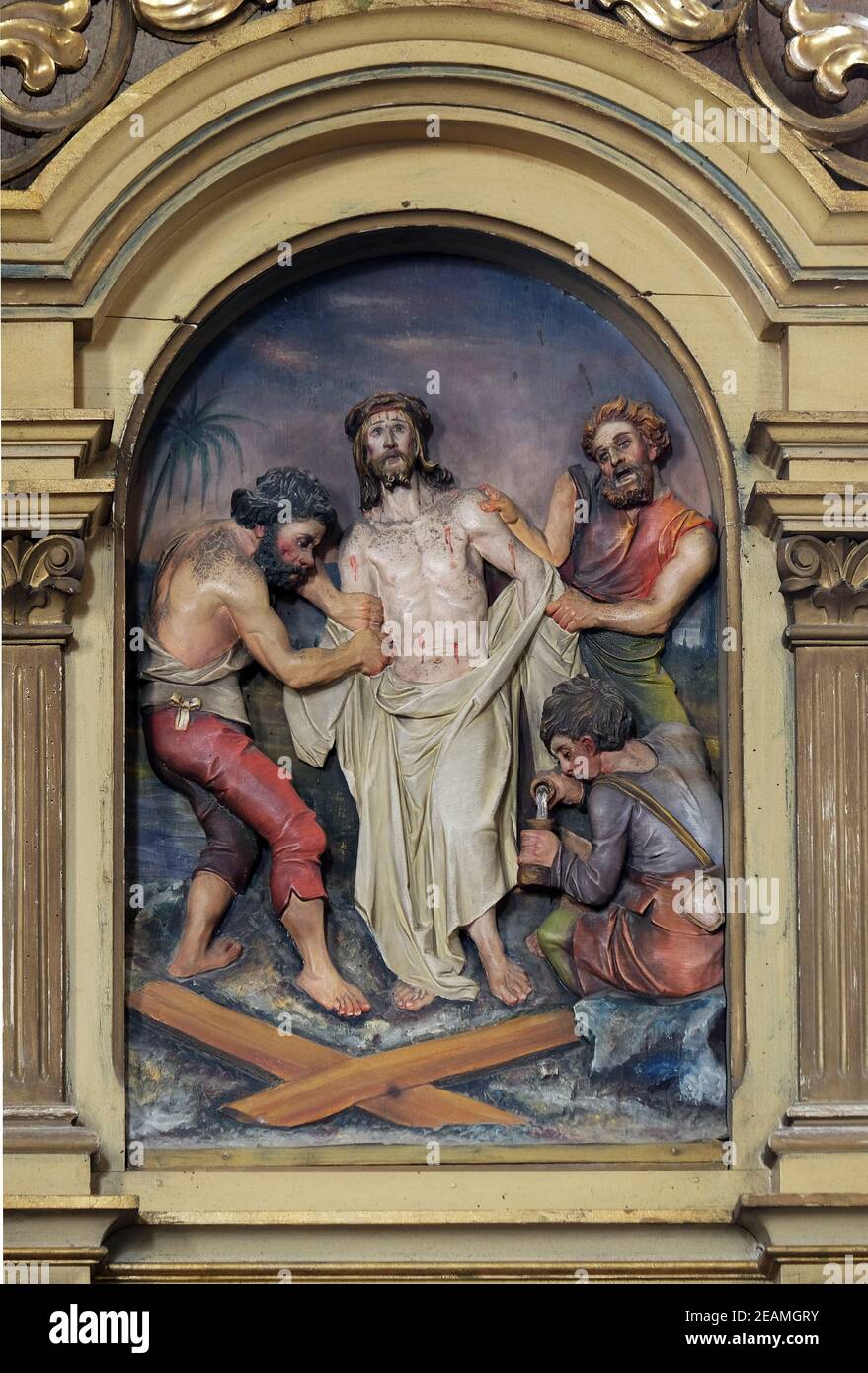 Jesus christ stripped of his garments hi-res stock photography and ...