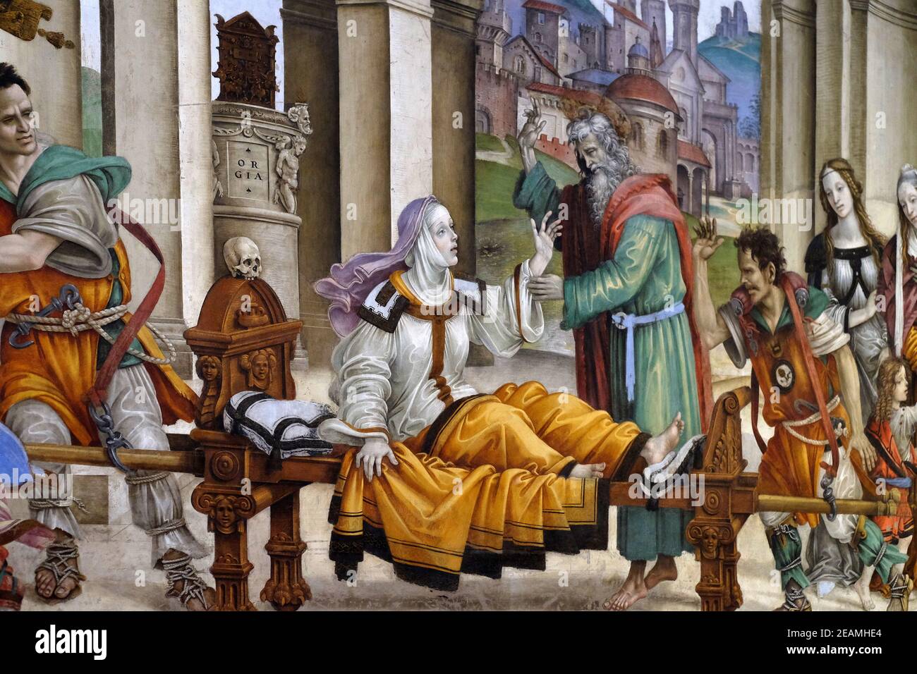 Filippino lippi in the strozzi chapel of the santa maria hi-res stock ...