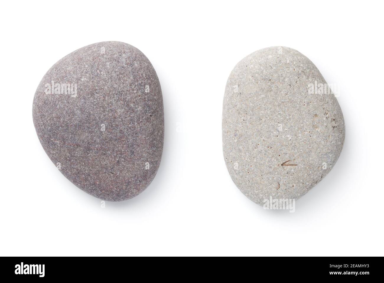 Grey Pebble Stones Isolated On White Background Stock Photo - Alamy