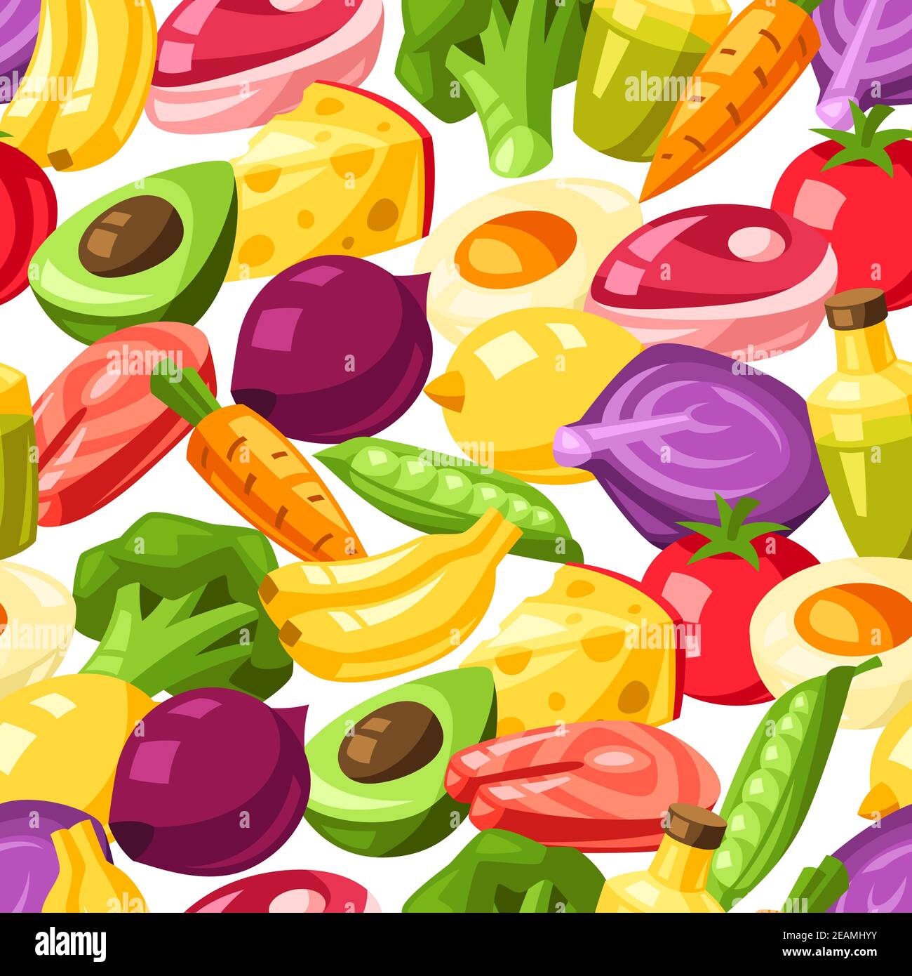 Vitamin food sources seamless pattern Stock Vector Image & Art - Alamy