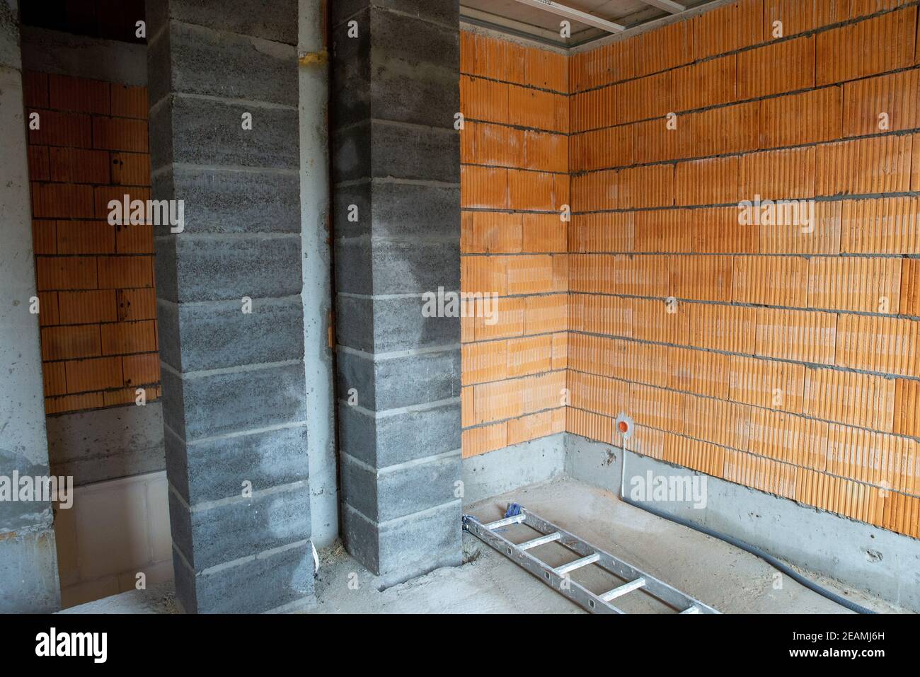 building a house, unfinished interior Stock Photo - Alamy