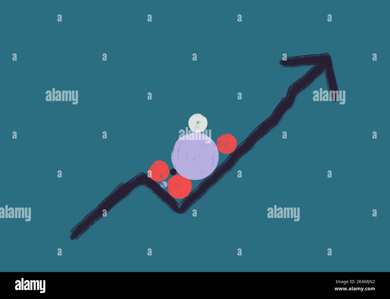 Up Trend Line Graph, Illustration Concept of good trend. Business and ...