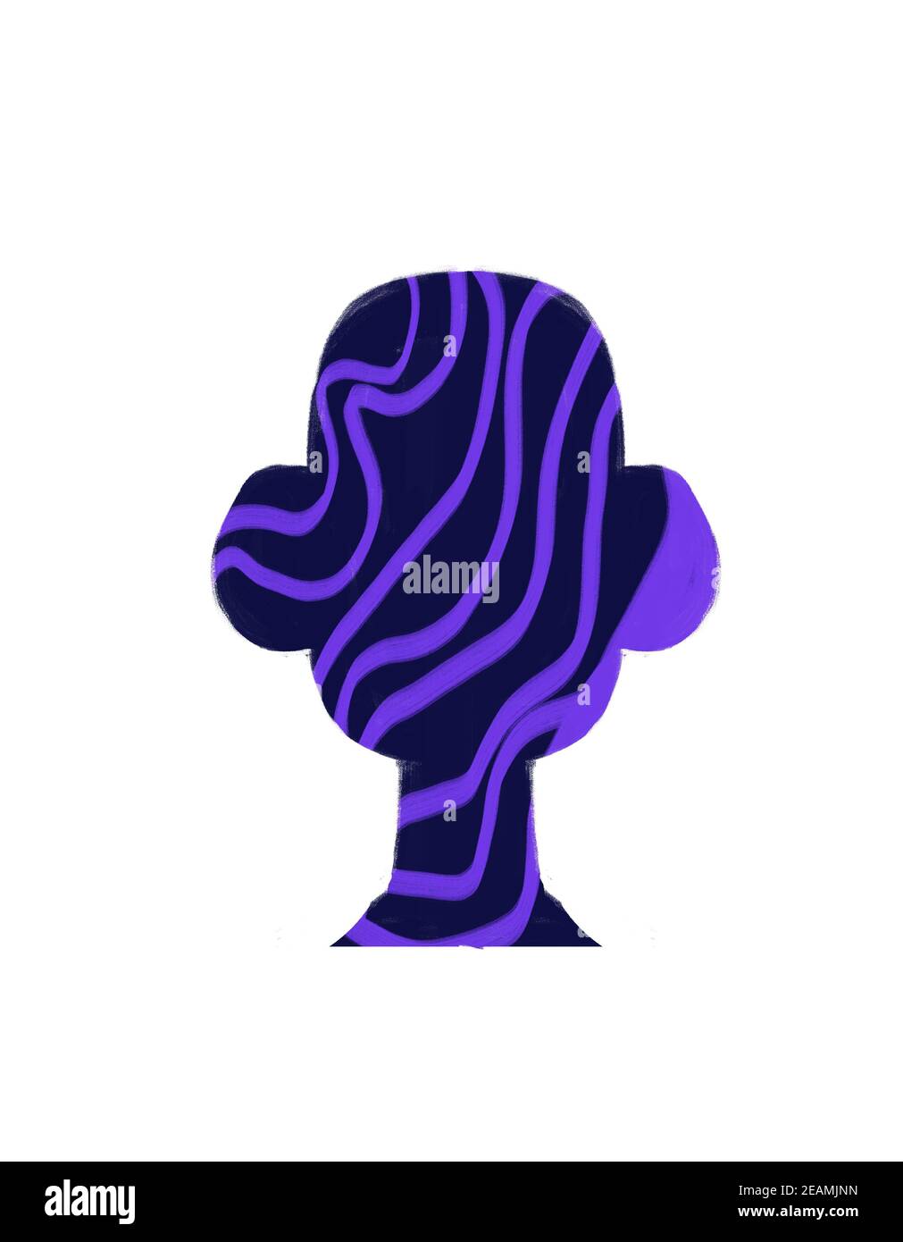 Digital Identity portrait without face. Concept of individual DNA or ...