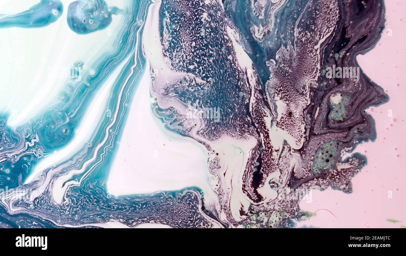 The colors of the aqueous ink are translucent. Abstract multicolored ...