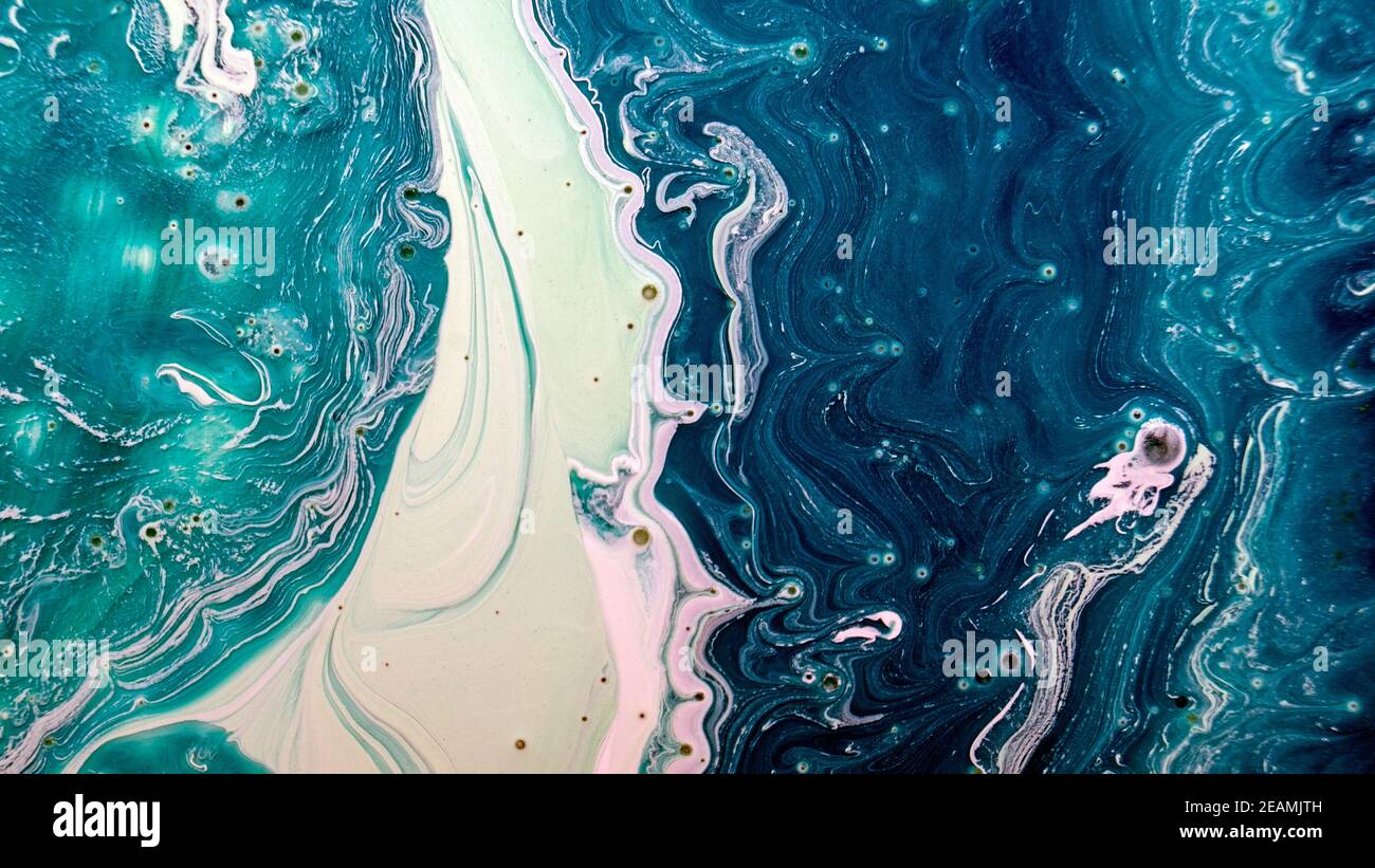 The colors of the aqueous ink are translucent. Abstract multicolored ...