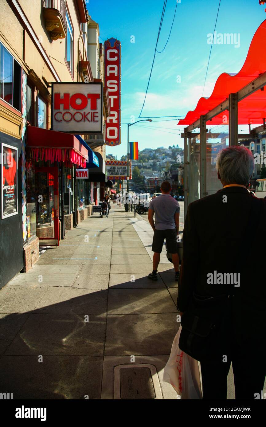 Castro san francisco street flag hi-res stock photography and images ...