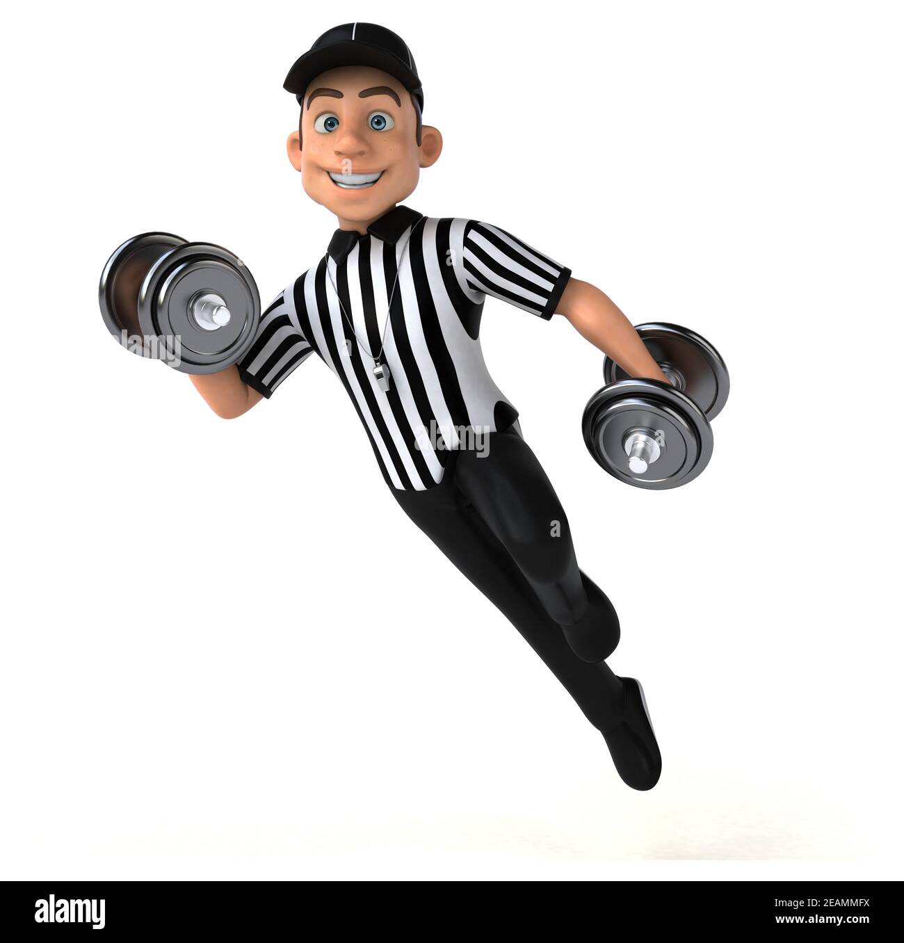 Fun 3D Illustration of an american Referee Stock Photo - Alamy