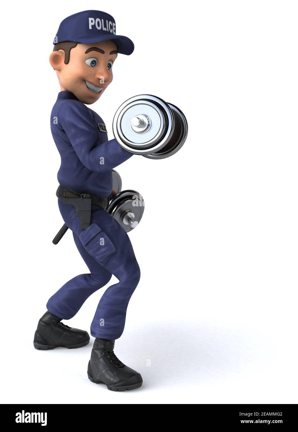 Fun 3D illustration of a cartoon Police Officer Stock Photo - Alamy