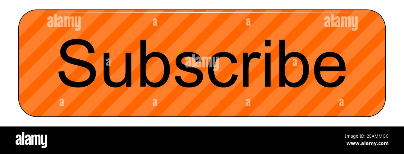 orange Subscribe Button on white background â€“ illustration Stock ...