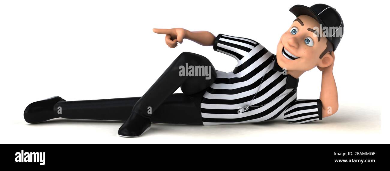 Fun 3D Illustration of an american Referee Stock Photo - Alamy