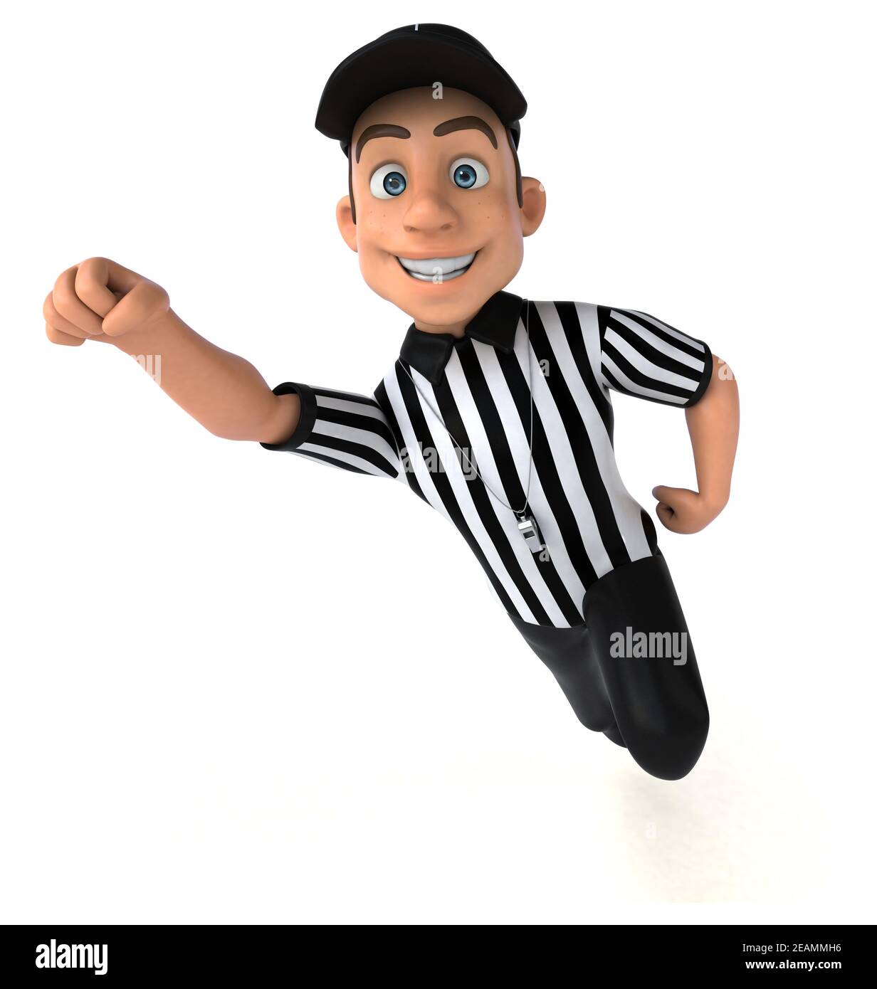 Fun 3D Illustration of an american Referee Stock Photo - Alamy