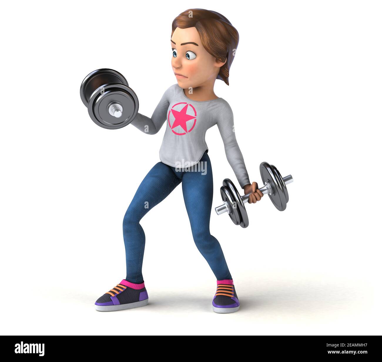 Cartoon gym girl hi-res stock photography and images - Alamy
