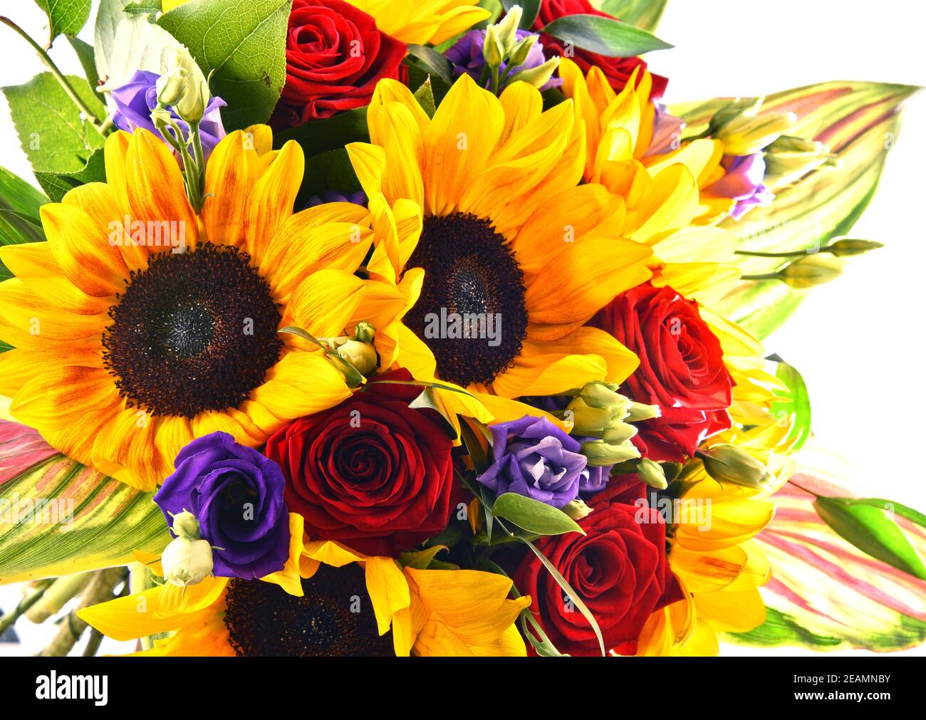 Composition with bouquet of flowers Stock Photo - Alamy