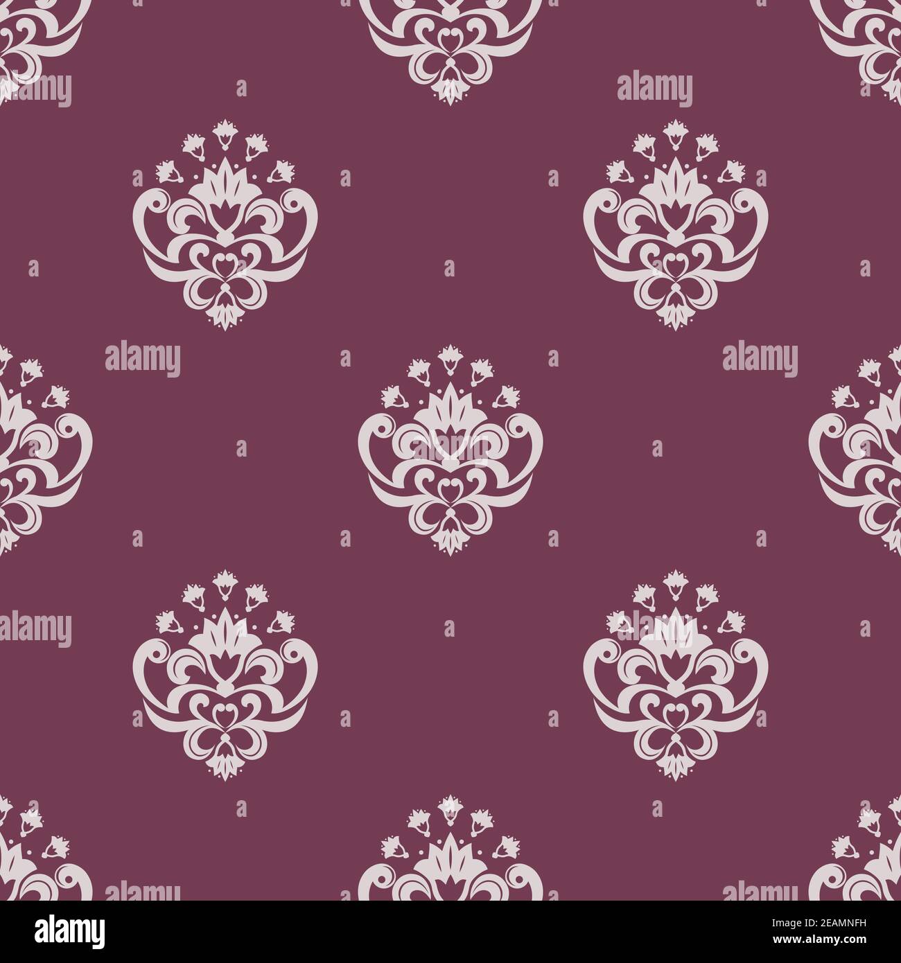 Purple and beige seamless floral pattern for wallpaper. tile and fabric ...