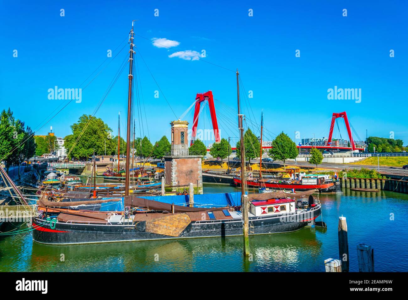 View of the old port of Rotterdam, Netherlands Stock Photo - Alamy