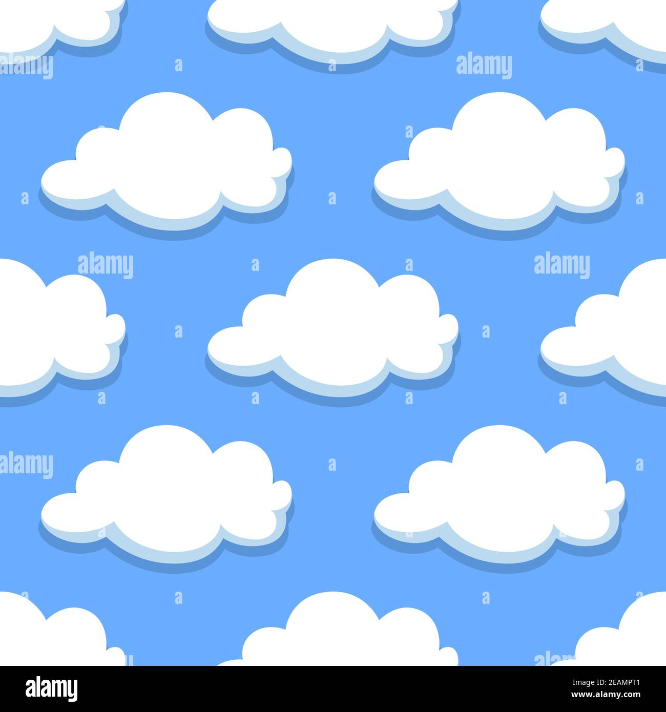 Sky seamless pattern with white clouds for background or wallpaper ...