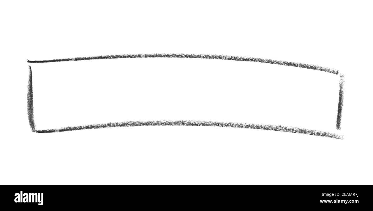 Black hand drawn pencil rectangle frame Stock Photo - Alamy