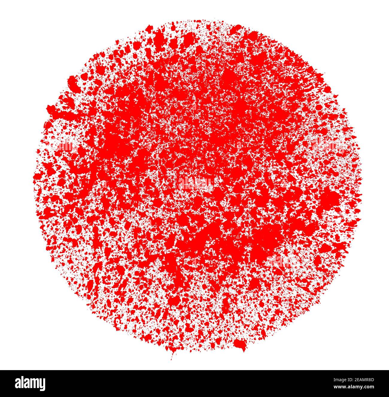 Red graffiti circle on white background Stock Photo - Alamy