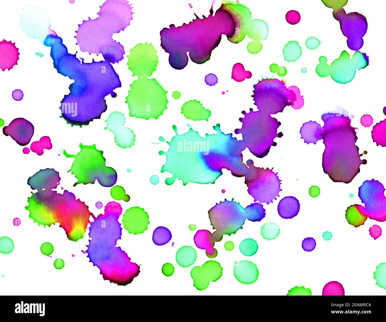 Colorful watercolor blobs Stock Photo - Alamy