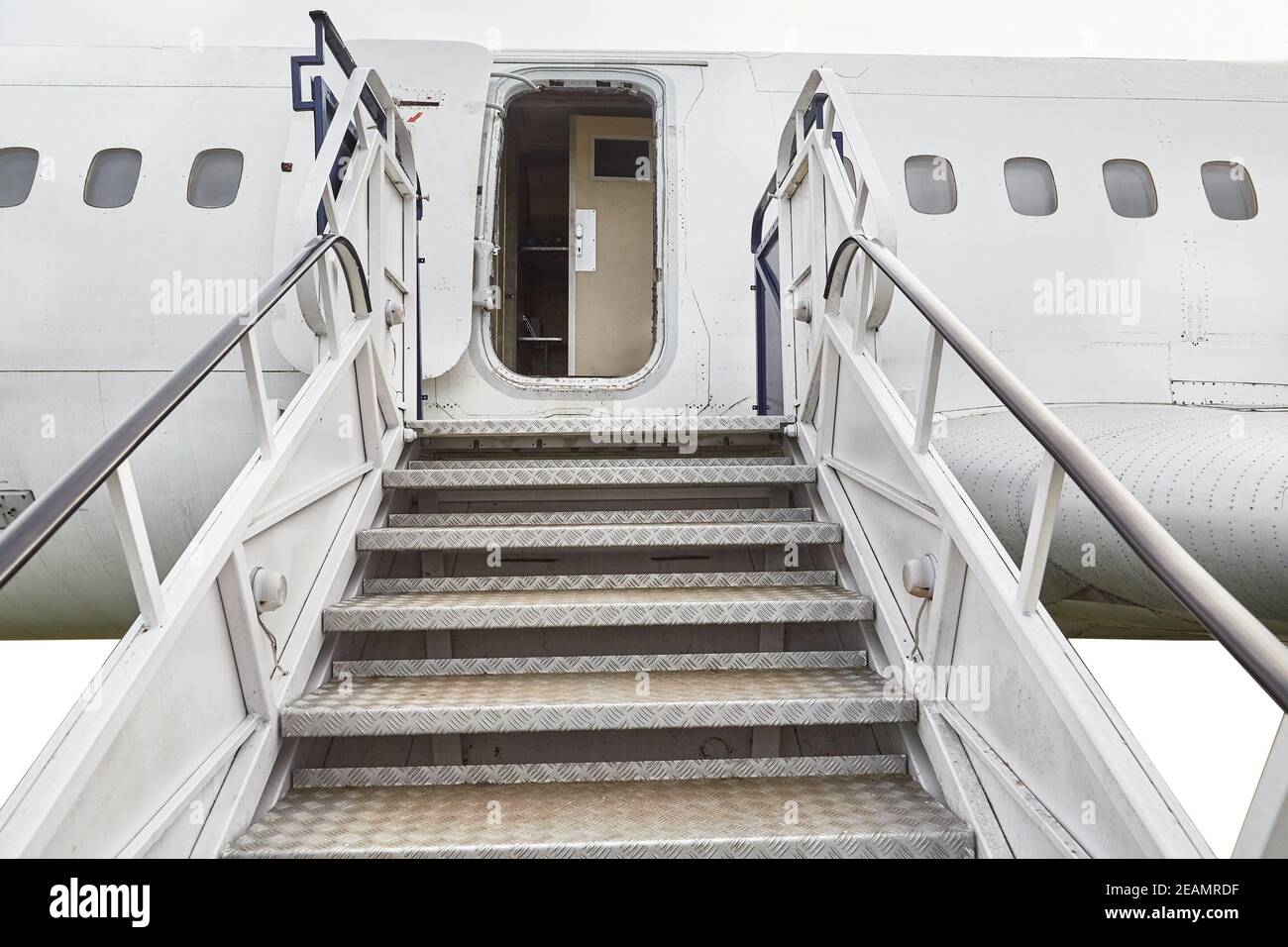 Airport stairs to a plane Stock Photo - Alamy