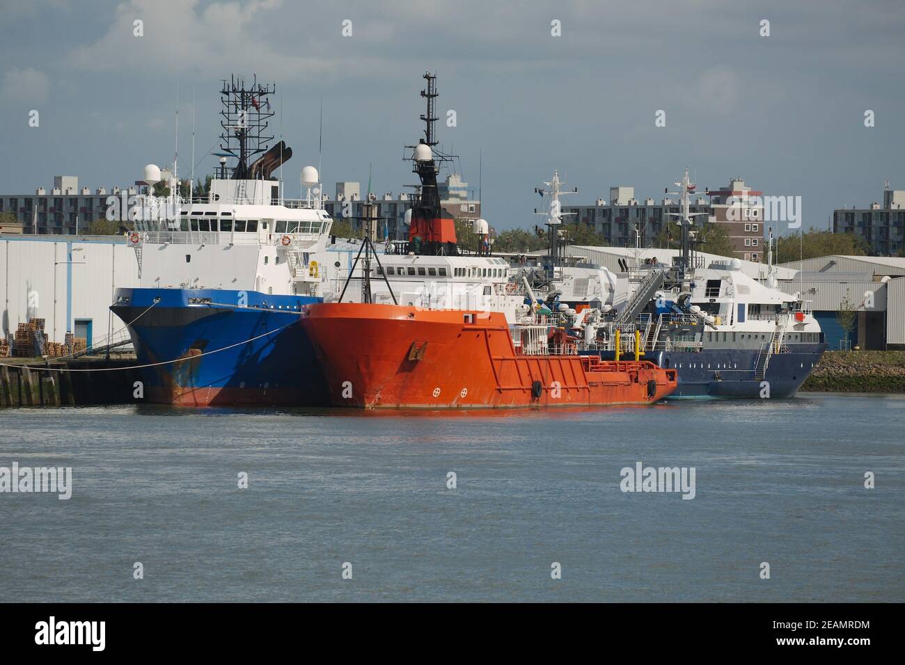 Industrial ships in dock Stock Photo - Alamy