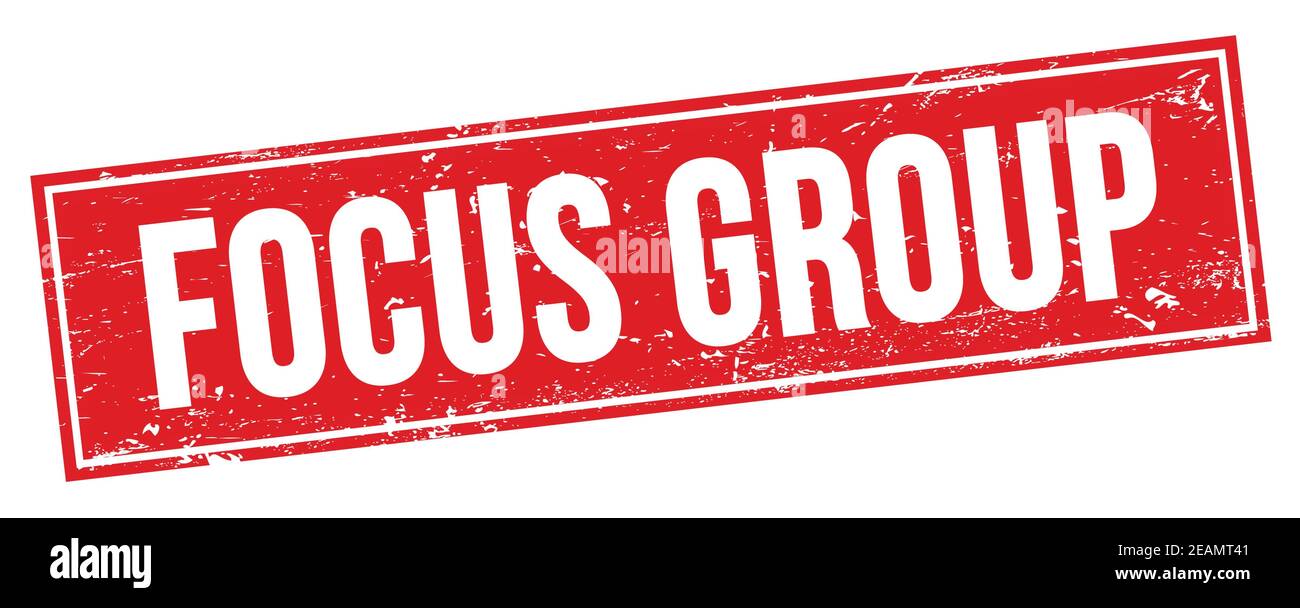 FOCUS GROUP text on red grungy rectangle stamp sign Stock Photo - Alamy