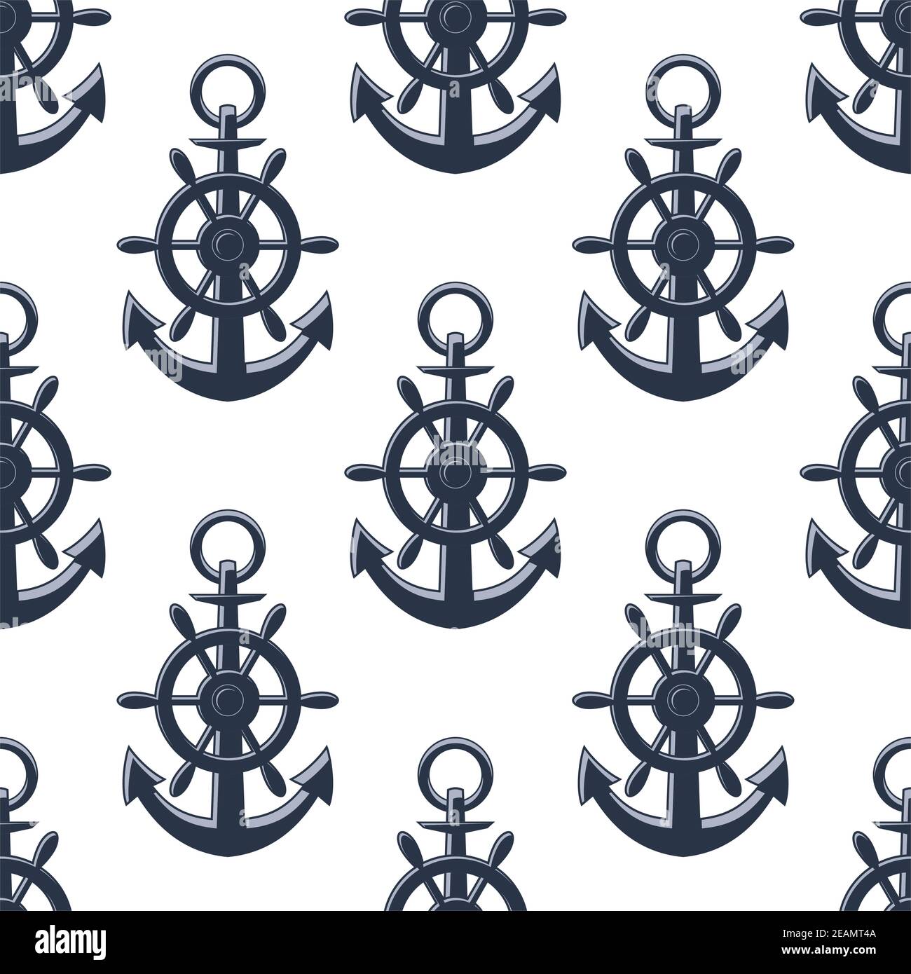 Sea anchors seamless pattern for marine and nautical background design ...