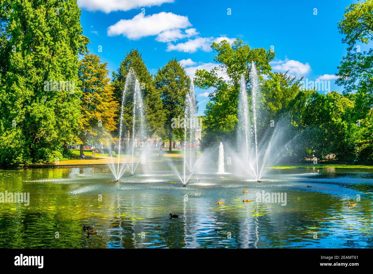 Fountain at the Valkenberg park in Breda, Netherlands Stock Photo - Alamy