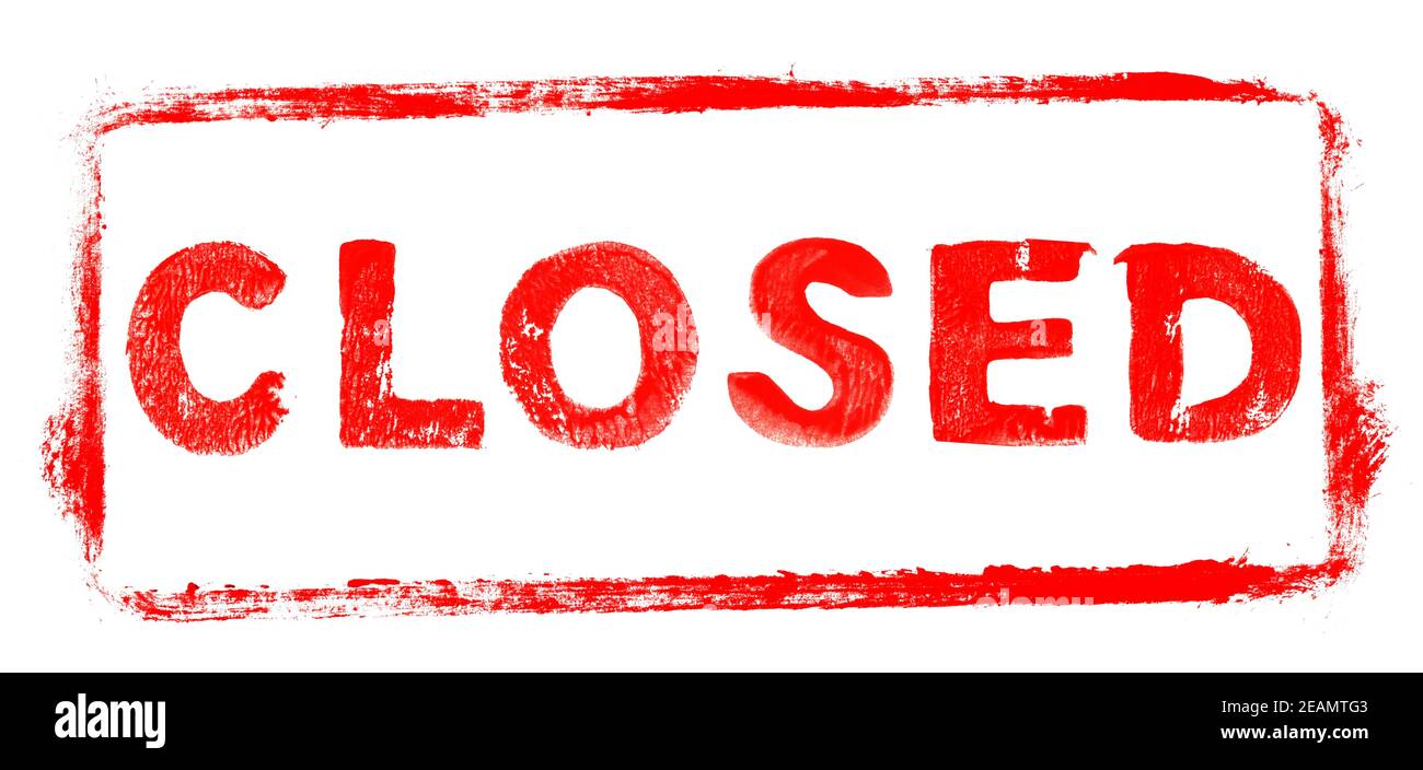 Restaurant closing sign Cut Out Stock Images & Pictures - Alamy