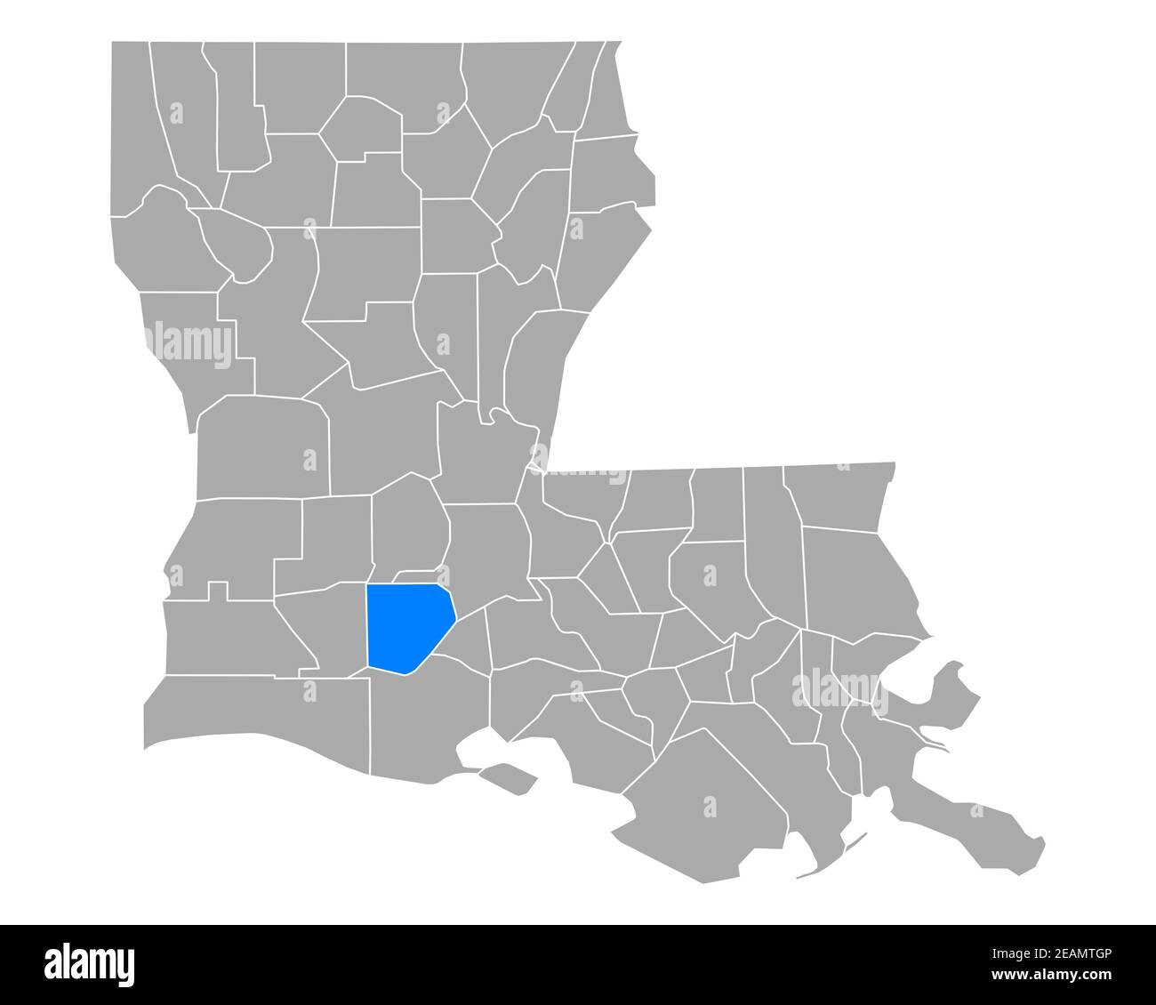 Map of Acadia in Louisiana Stock Photo - Alamy