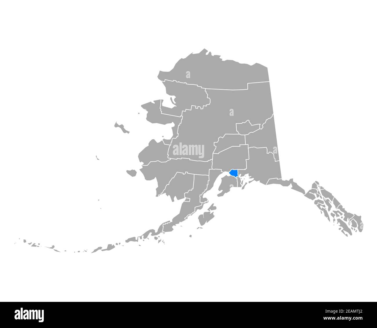 Map of Anchorage in Alaska Stock Photo - Alamy