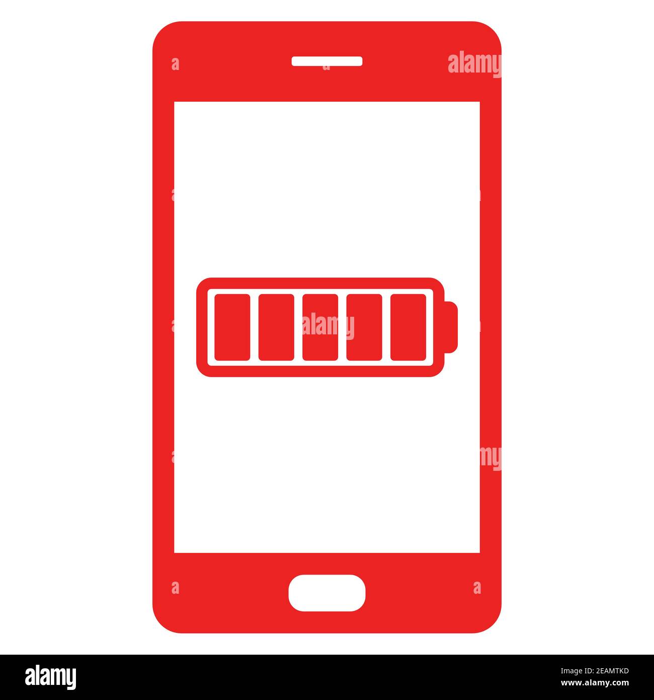 Battery and smartphone Stock Photo - Alamy