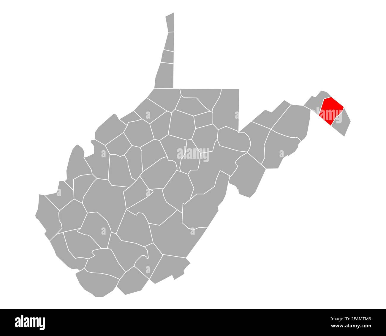 Map of Berkeley in West Virginia Stock Photo - Alamy