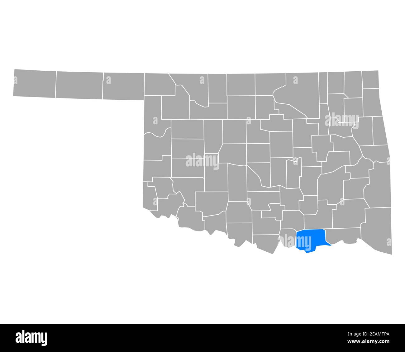 Map of Bryan in Oklahoma Stock Photo - Alamy