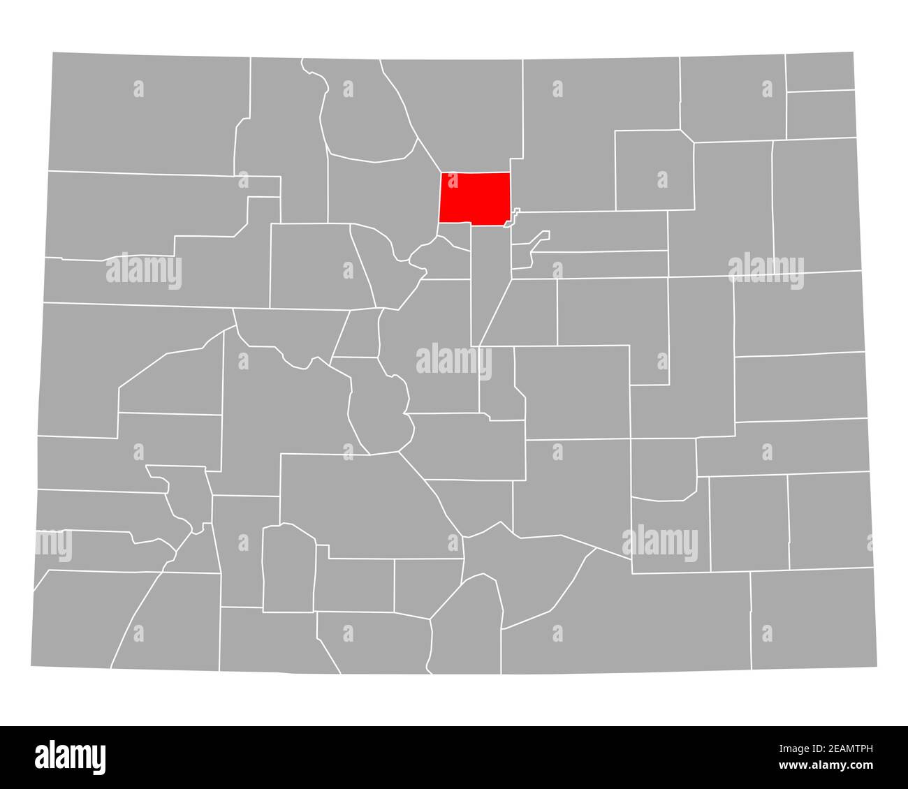 Map of Boulder in Colorado Stock Photo - Alamy