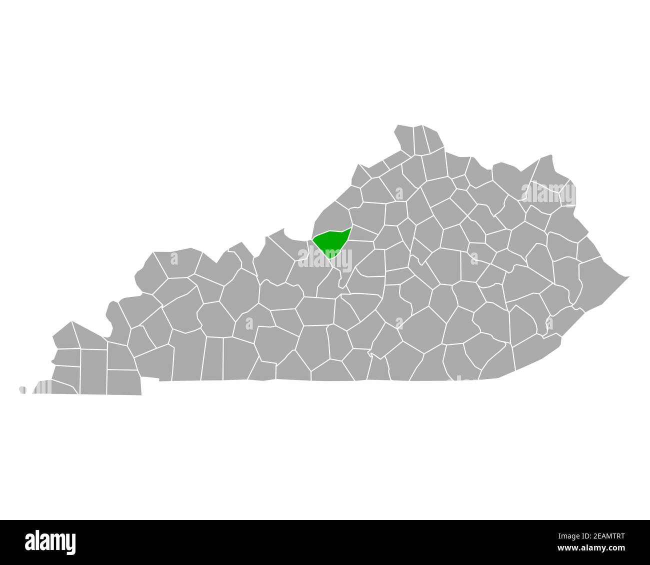 Map of Bullitt in Kentucky Stock Photo - Alamy