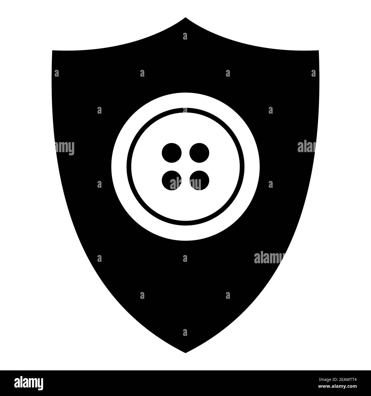 Button and shield Stock Photo - Alamy
