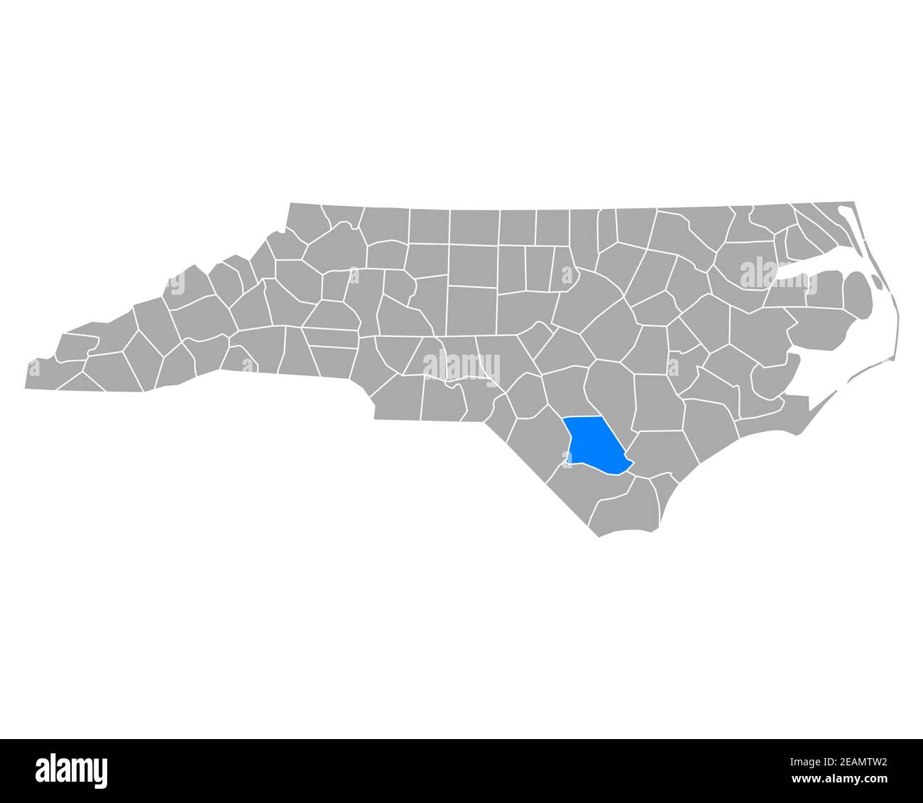 Map of Bladen in North Carolina Stock Photo - Alamy