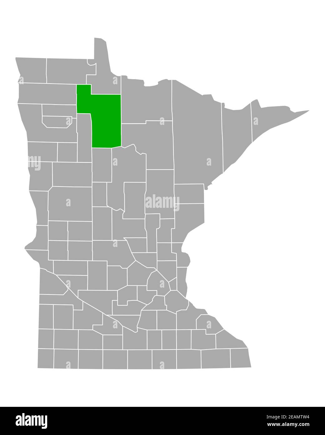 Map of Beltrami in Minnesota Stock Photo - Alamy