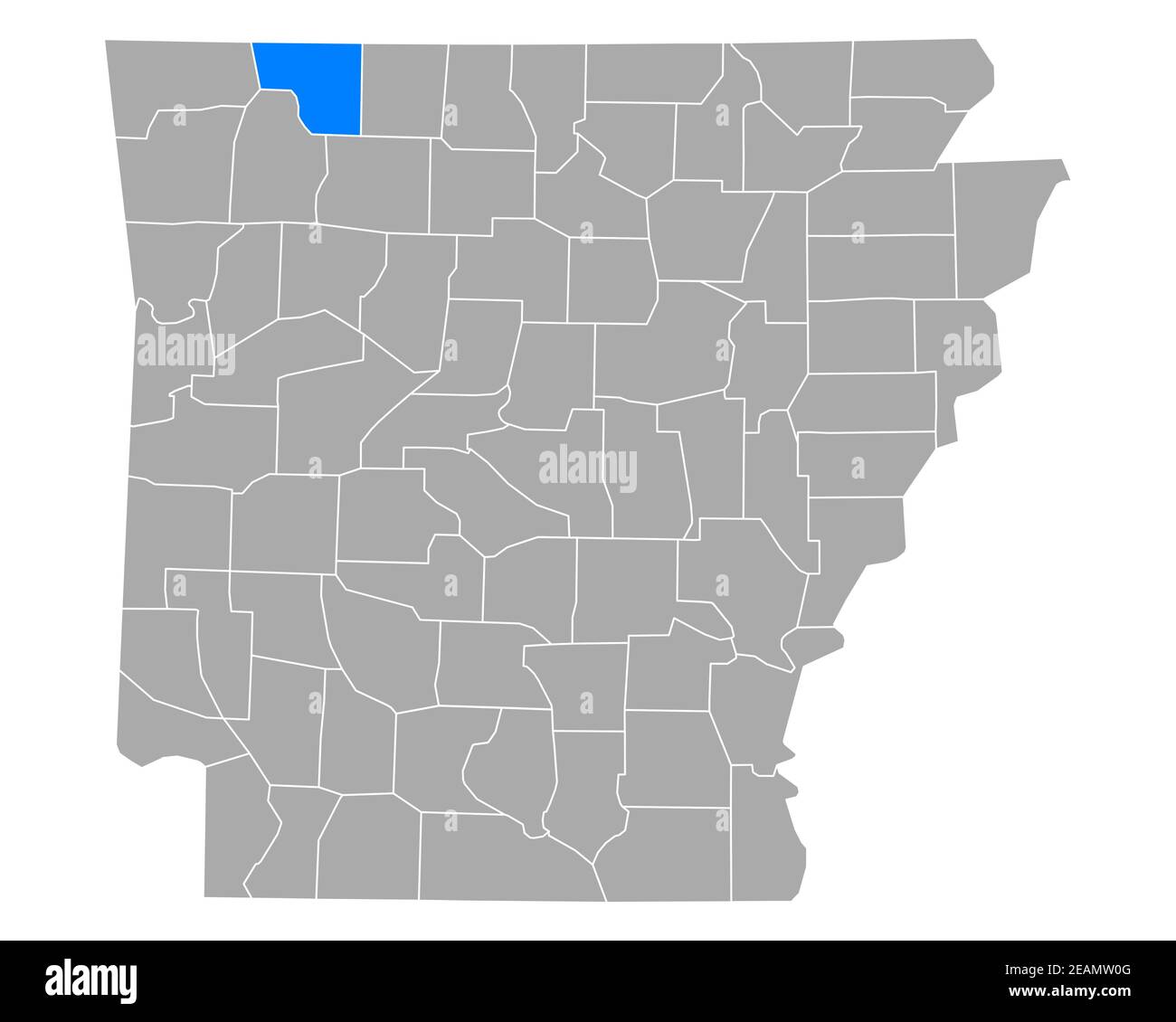 Map of Carroll in Arkansas Stock Photo - Alamy