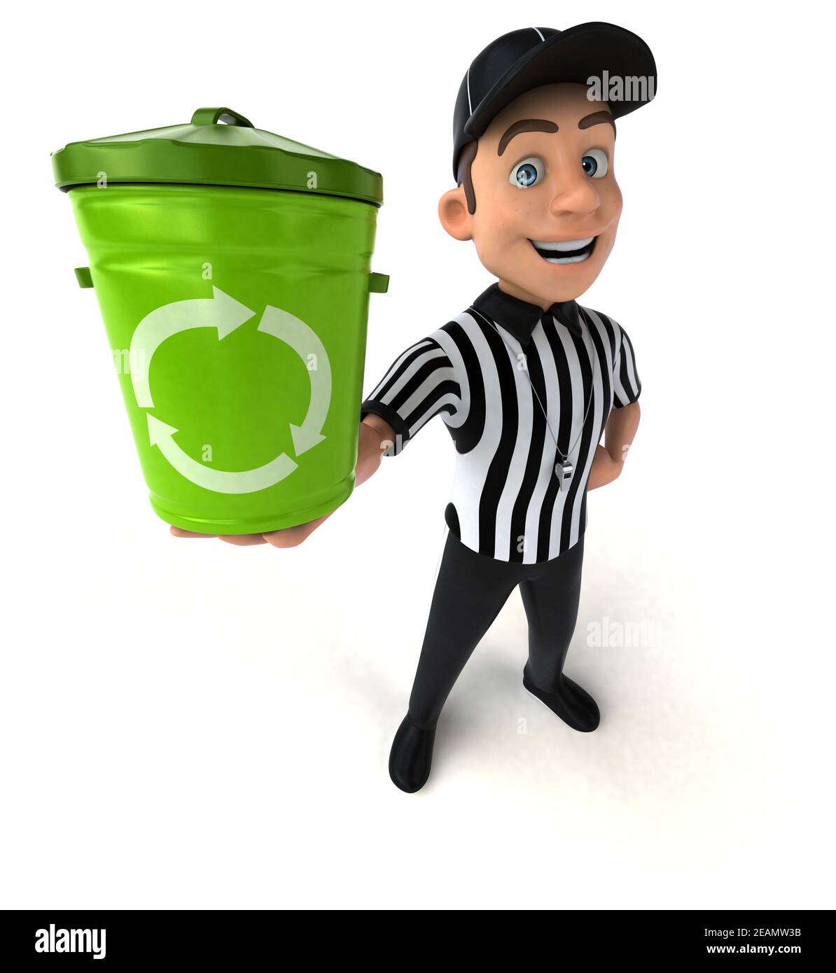 Fun 3D Illustration of an american Referee Stock Photo - Alamy